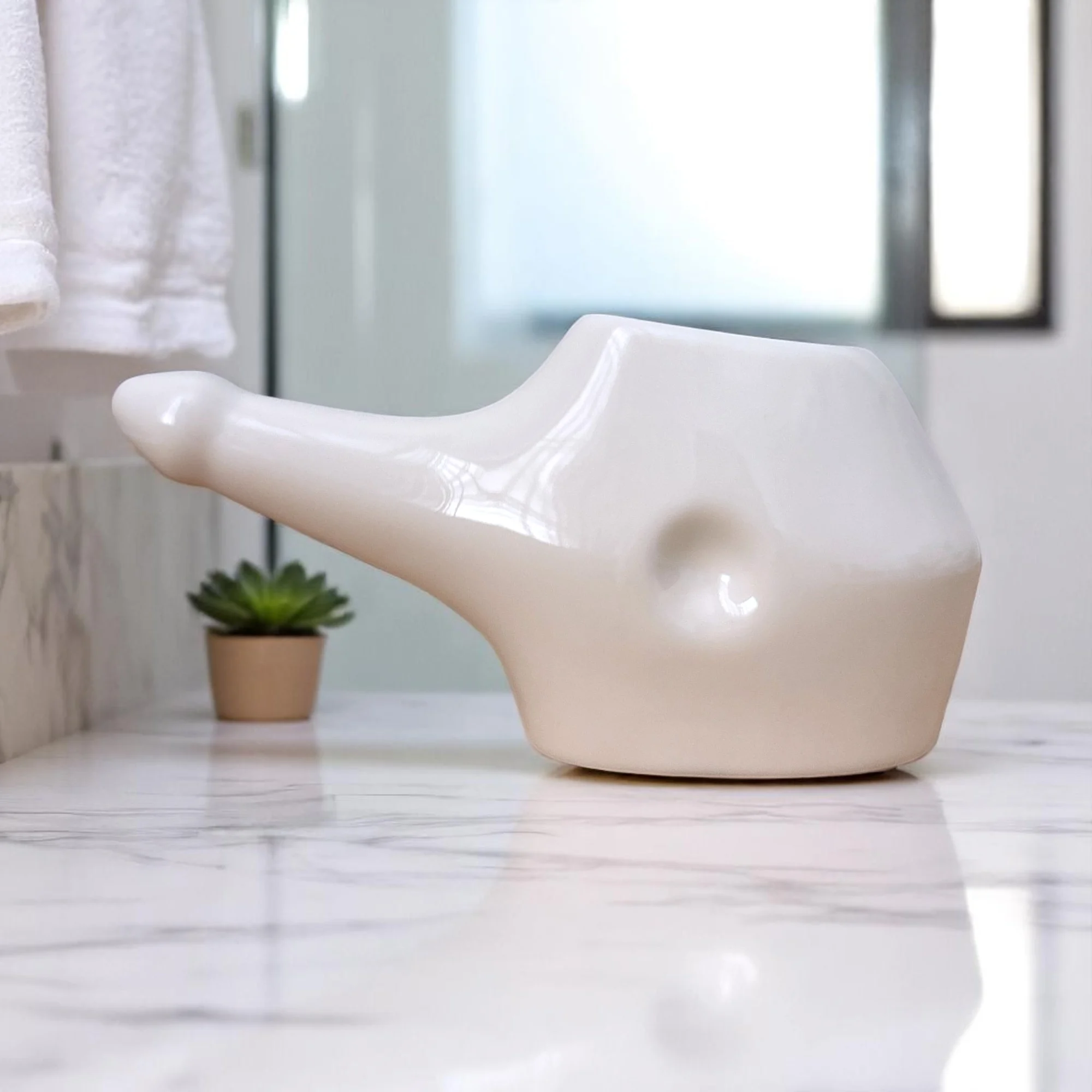 Ceramic Jala Neti Pot (Nasal Cleansing Pot) - Earth Esprit